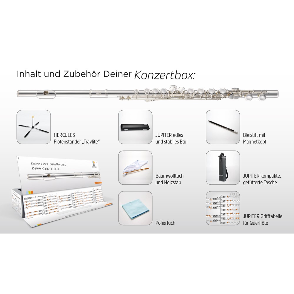 Jupiter Dwarsfluit JFL700E-CBox - YET Music & Sound