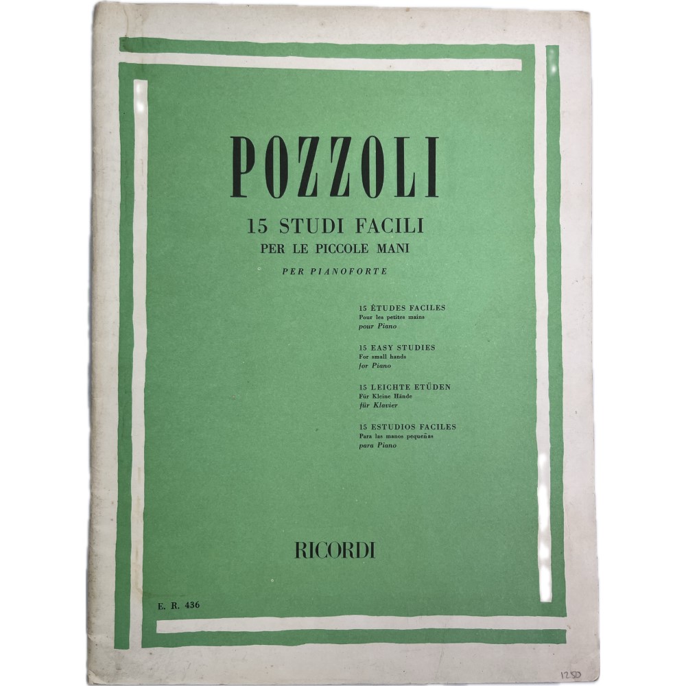 Pozzoli 15 studie etudes voor piano Occasion - YET Music & Sound